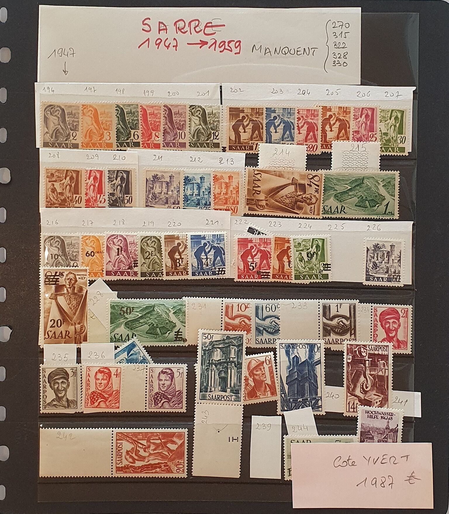 Stamp Auction - germany after 1945 saarland - Auction 256 - Day 2 ...